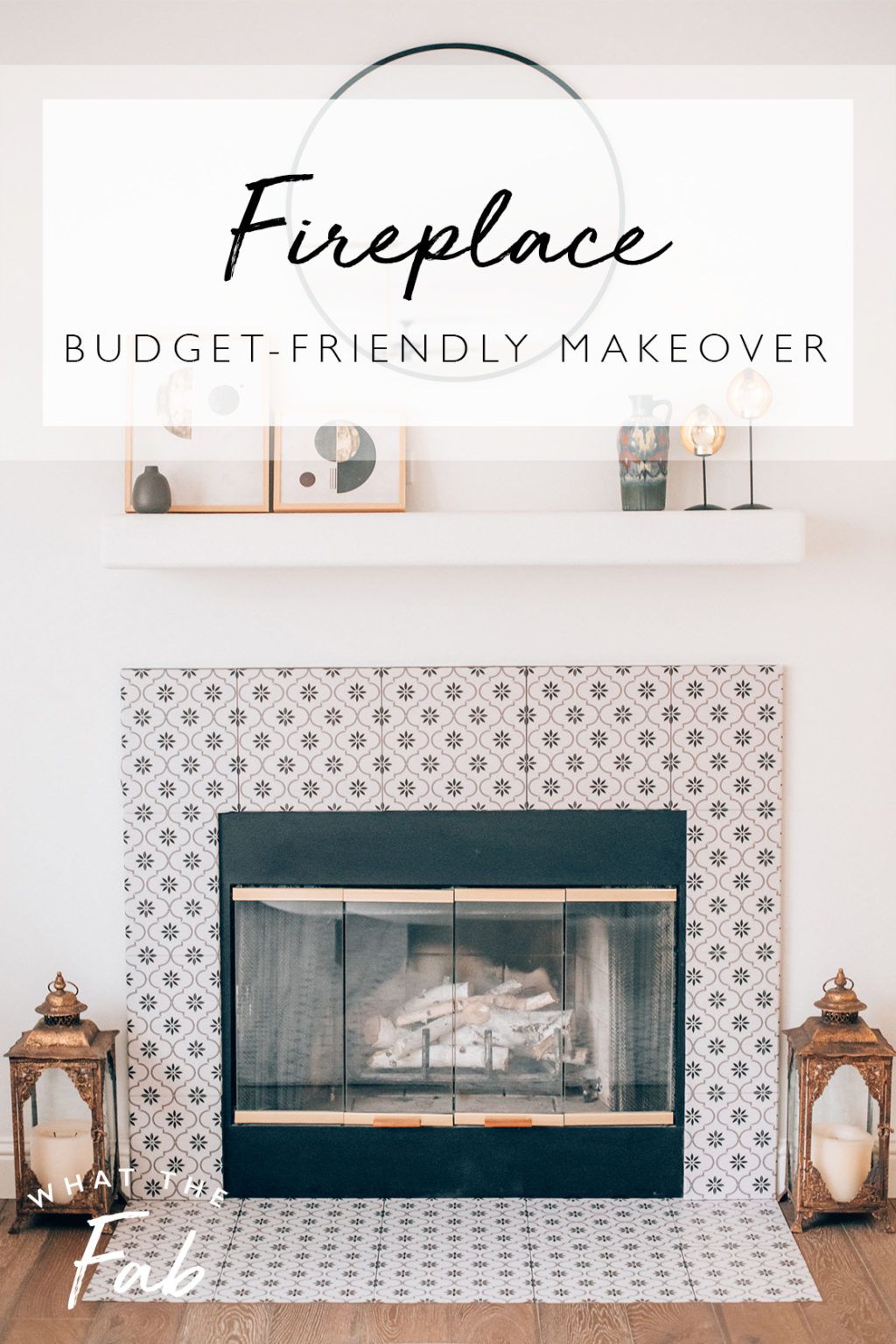 Fireplace Stickers: Cute, Easy, and Budget-Friendly Fireplace Makeover ...