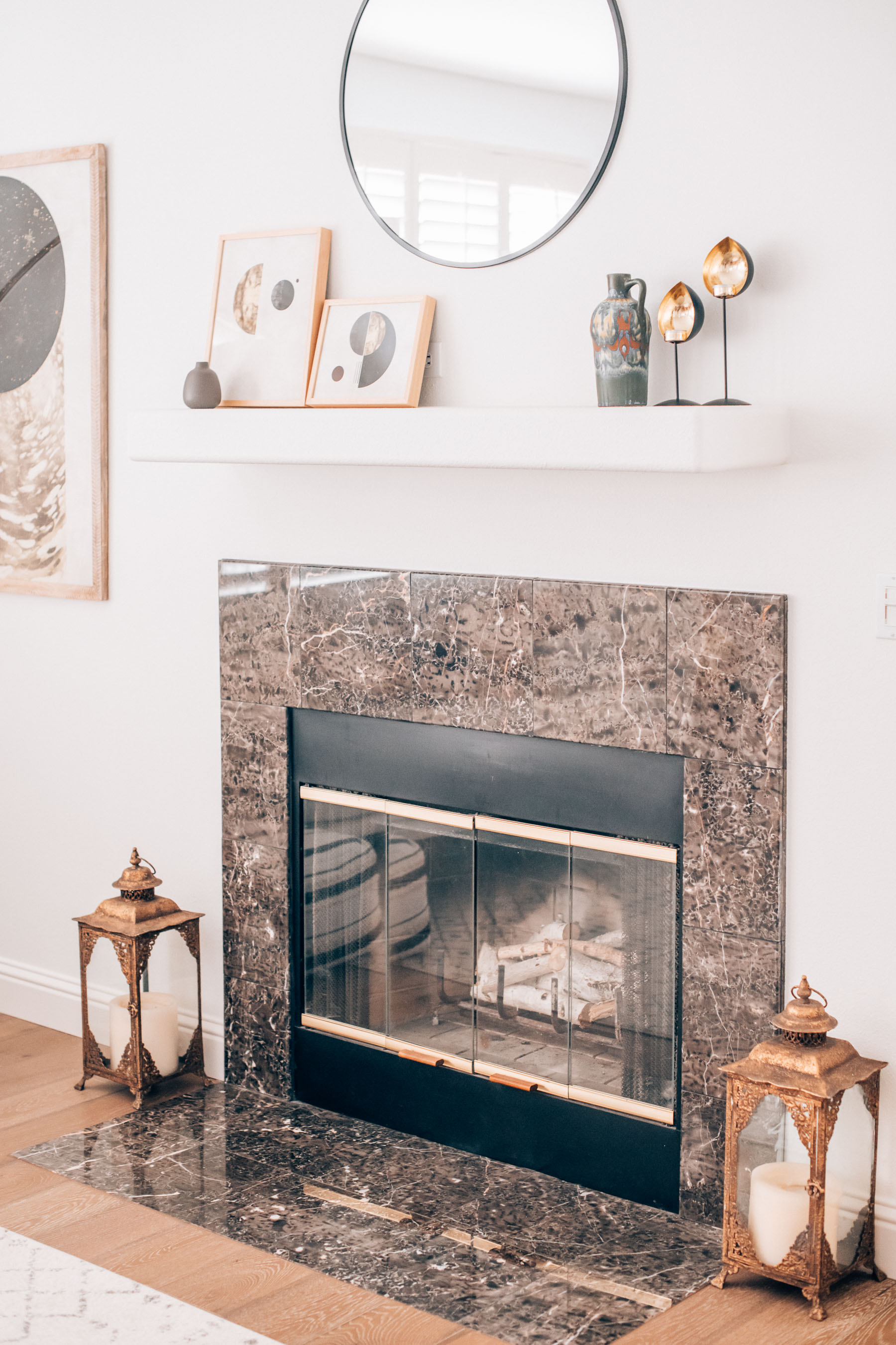 Fireplace Stickers: Cute, Easy, and Budget-Friendly Fireplace Makeover ...