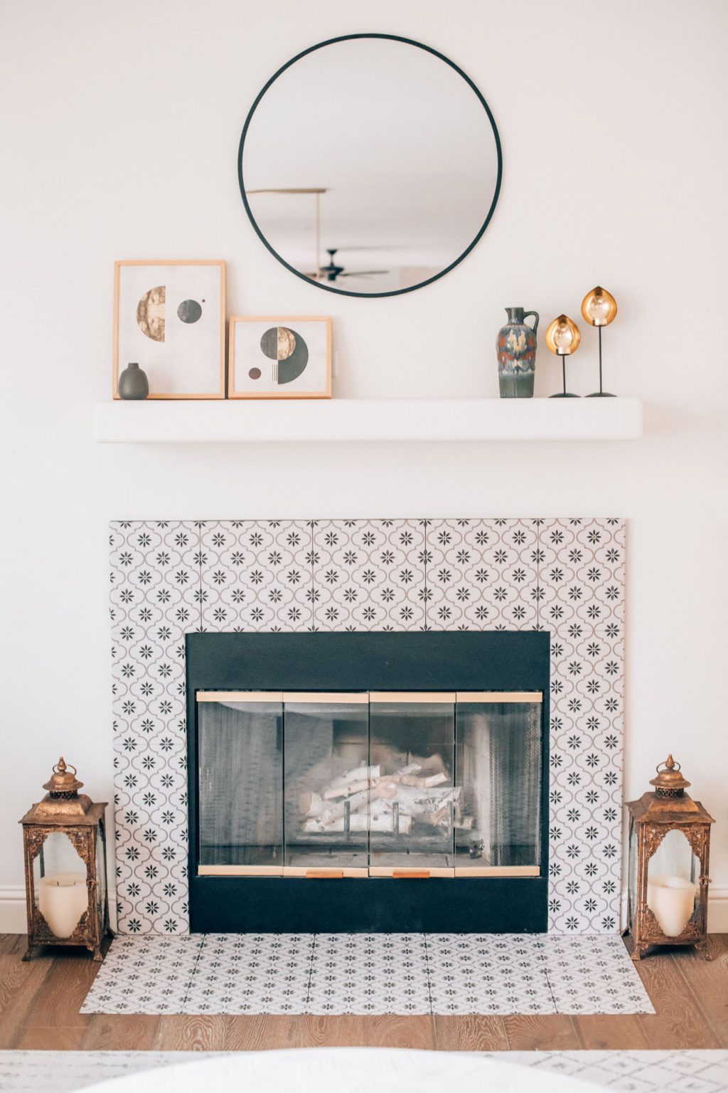 Fireplace Stickers: Cute, Easy, and Budget-Friendly Fireplace Makeover ...