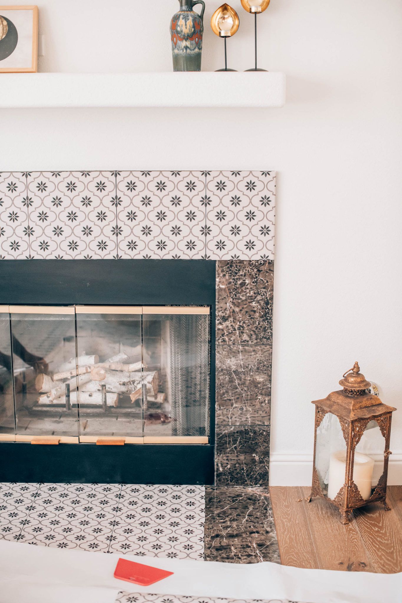 Fireplace Stickers: Cute, Easy, and Budget-Friendly Fireplace Makeover ...