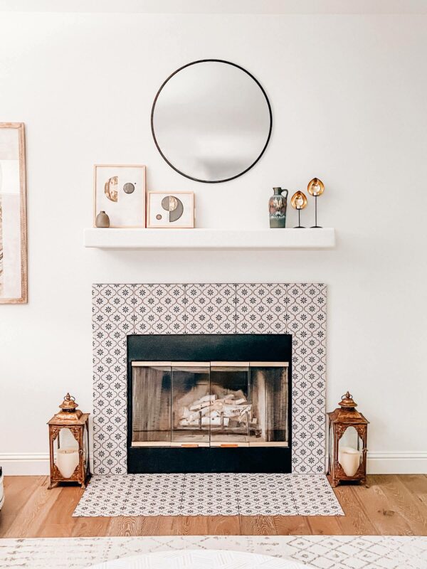 Fireplace Stickers: Cute, Easy, and Budget-Friendly Fireplace Makeover ...