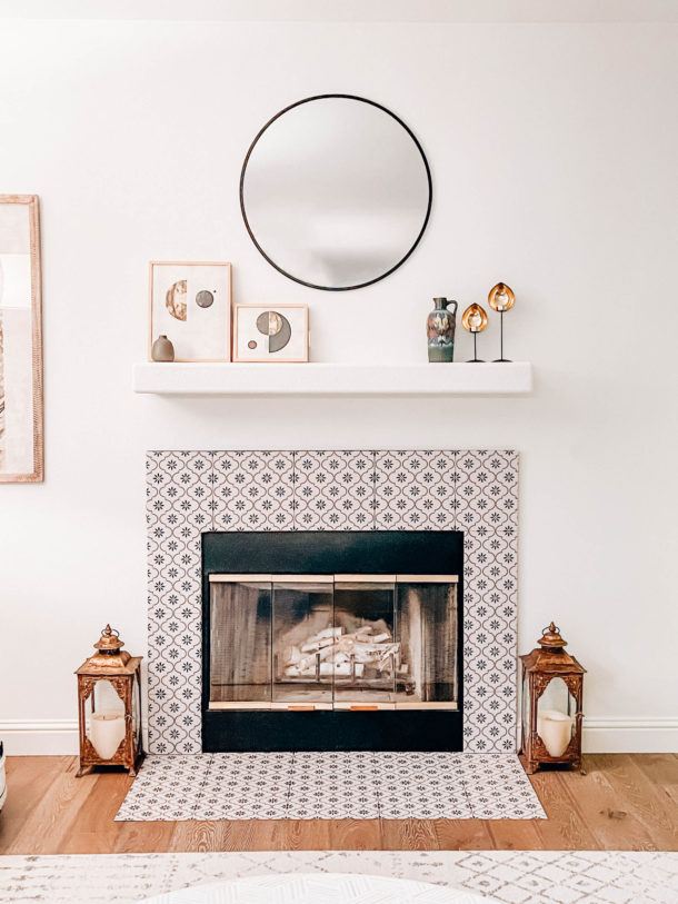 Fireplace Stickers: Cute, Easy, and Budget-Friendly Fireplace Makeover ...